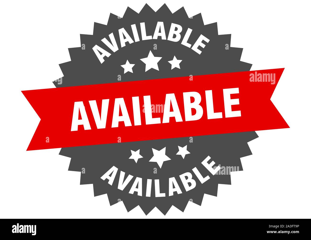 available sign. available red-black circular band label Stock Vector ...