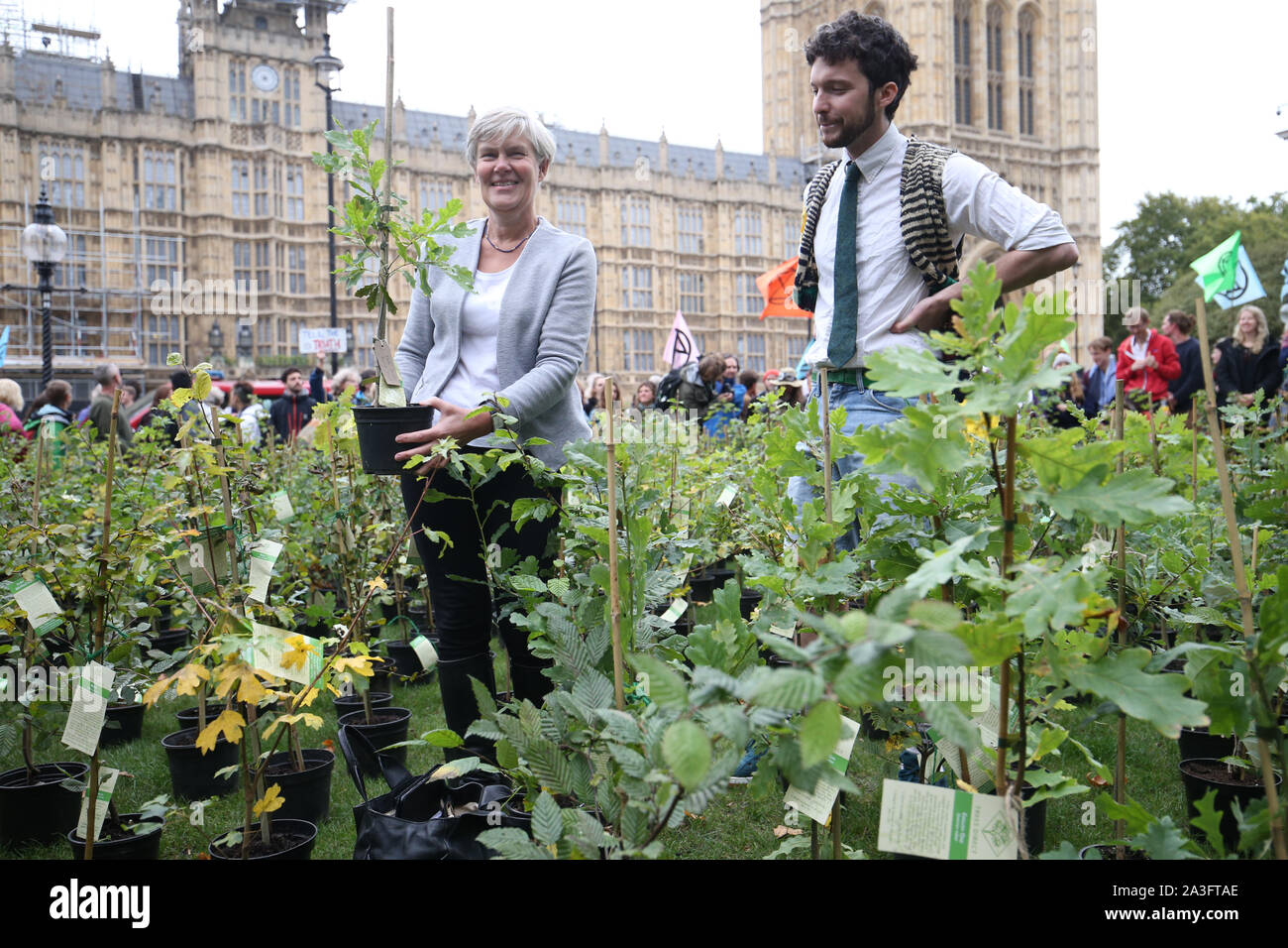 Labour MP, Kate Green (left) amongst the saplings placed in Old Palace ...