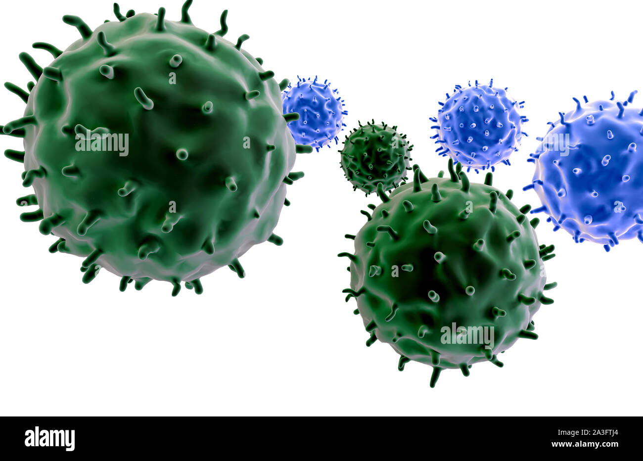 Lymphocytes cancer cell computer illustration hi-res stock photography ...