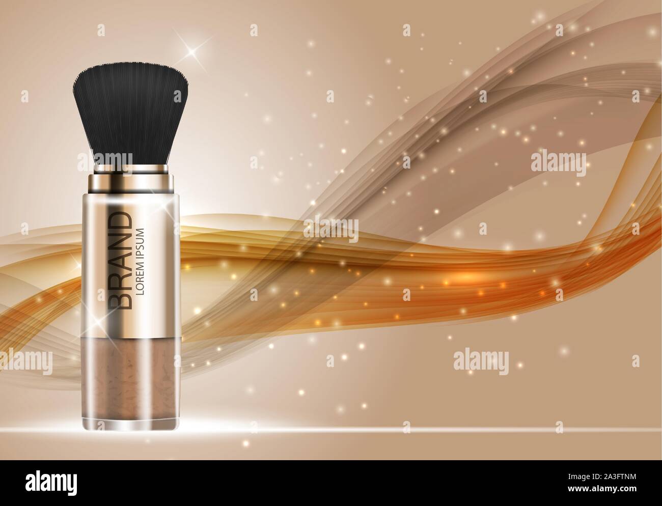 Design Cosmetics Product Powder Template for Ads or Magazine Background ...