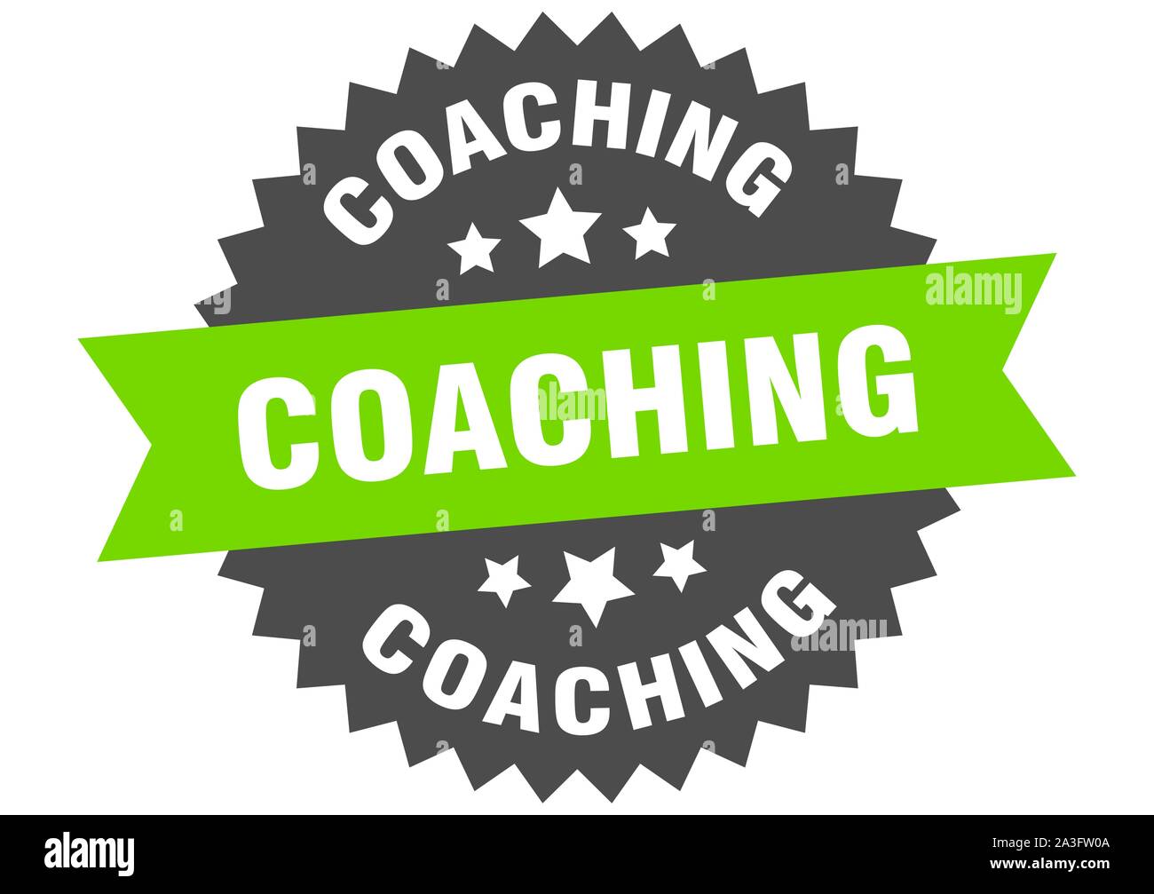 coaching sign. coaching green-black circular band label Stock Vector ...