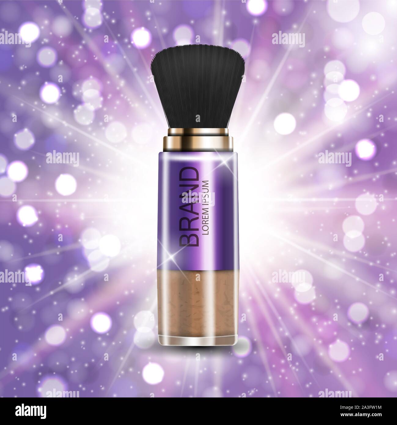 Design Cosmetics Product Powder Template for Ads or Magazine Background ...