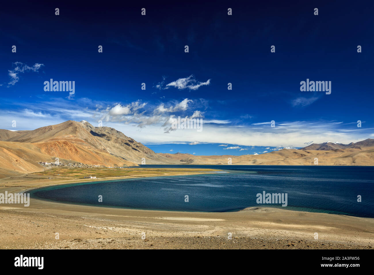 Lake Tso Moriri in Himalayas, Ladakh Stock Photo - Alamy
