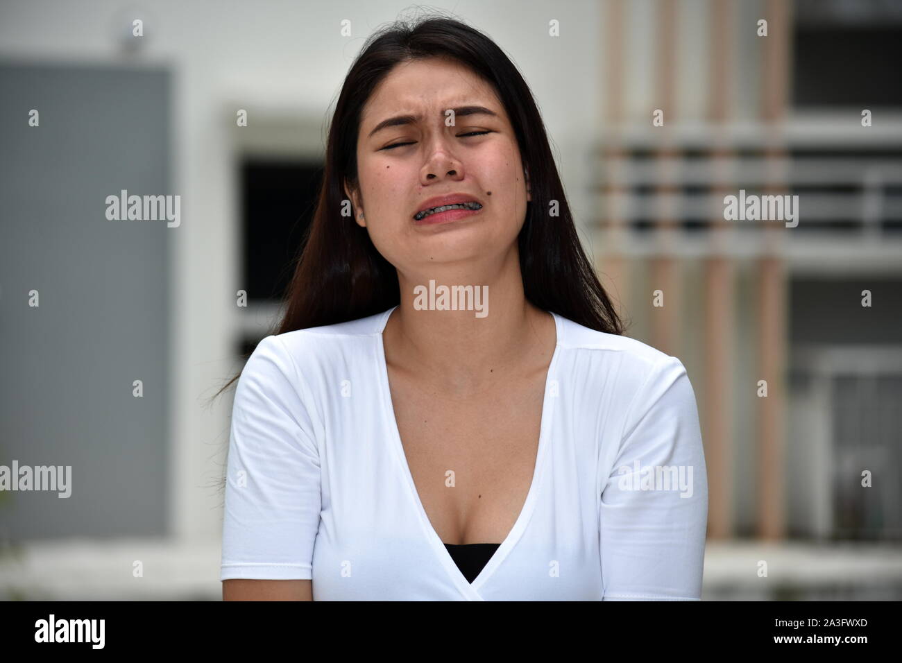 A Crying Adult Female Stock Photo - Alamy