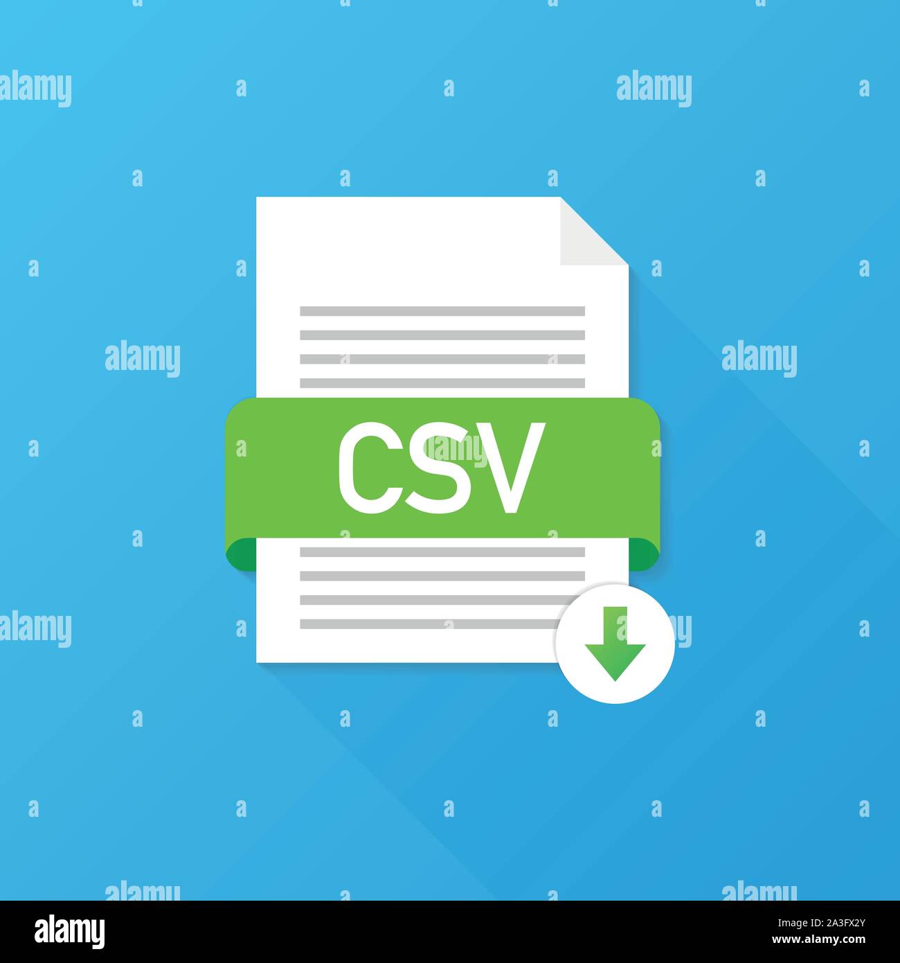 Download CSV button. Downloading document concept. File with CSV label ...