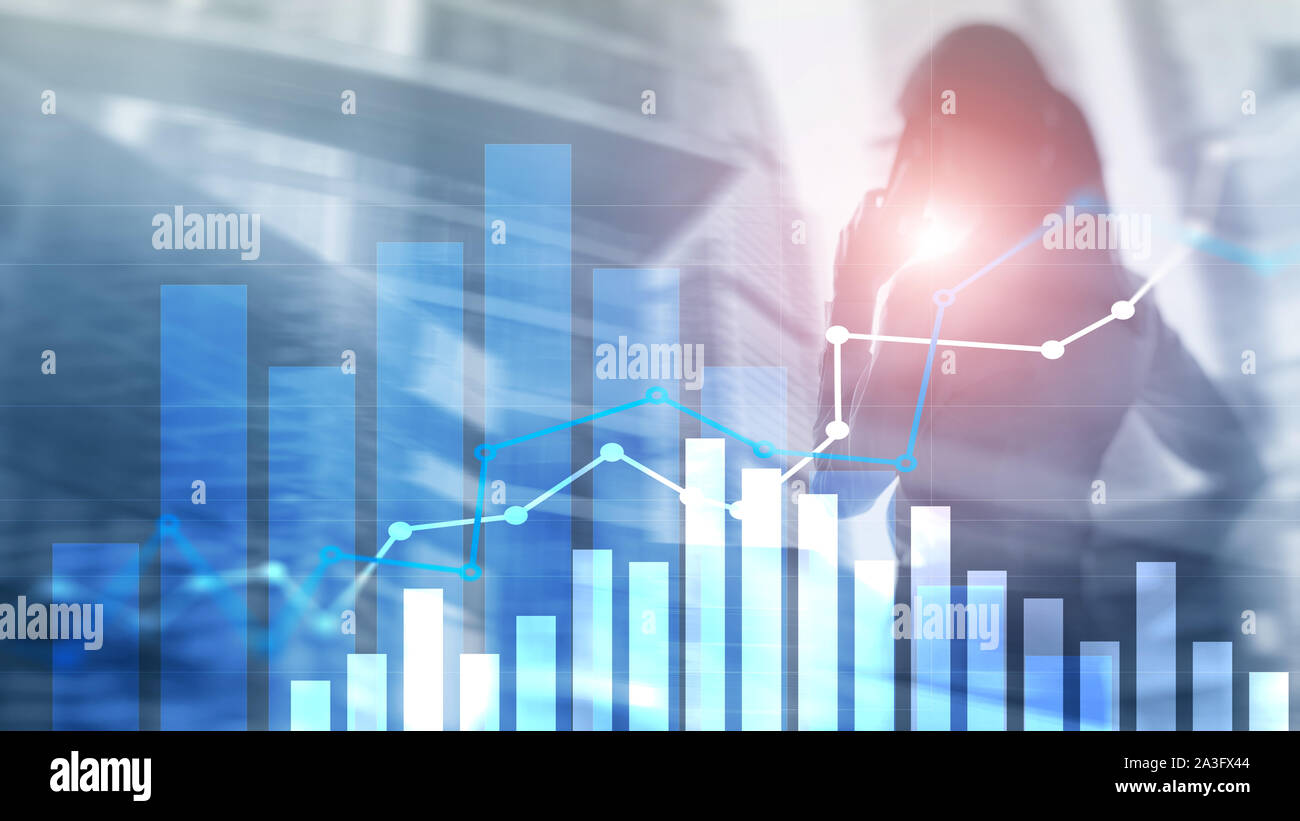 Financial growth graph. Sales increase, marketing strategy concept ...