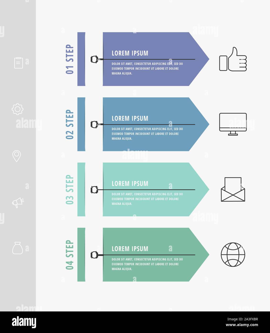 Process 4 step arrows hi-res stock photography and images - Alamy