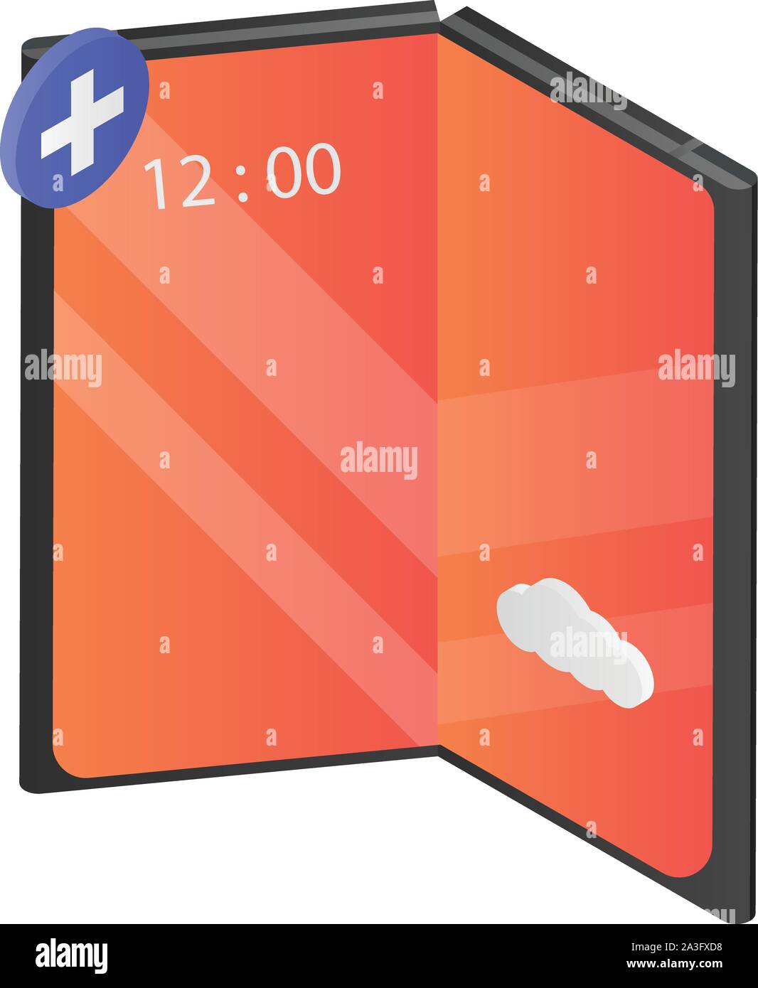 Red flexible phone icon, isometric style Stock Vector Image & Art - Alamy