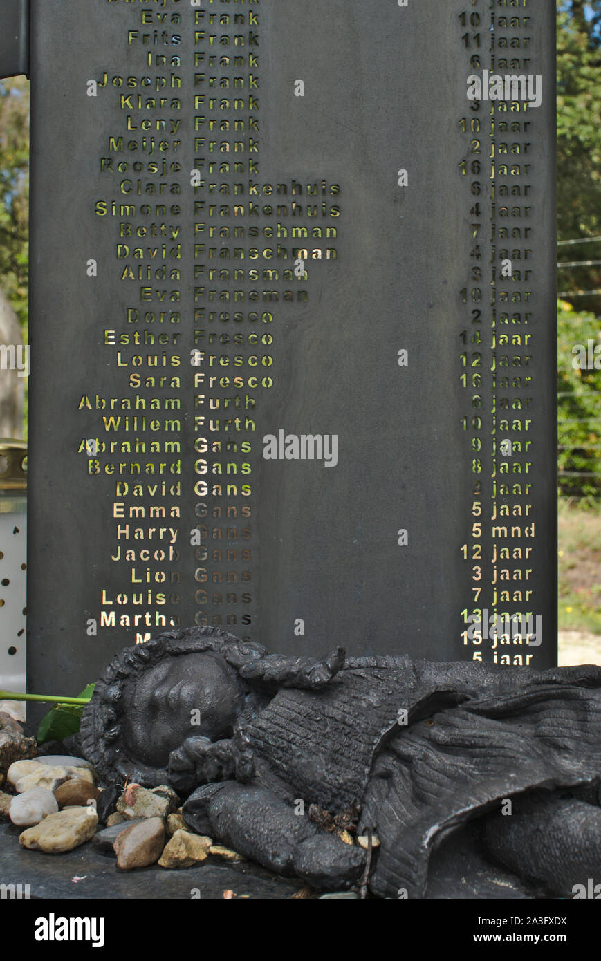 Memorial to children executed after deportation from Herzogenbusch ...