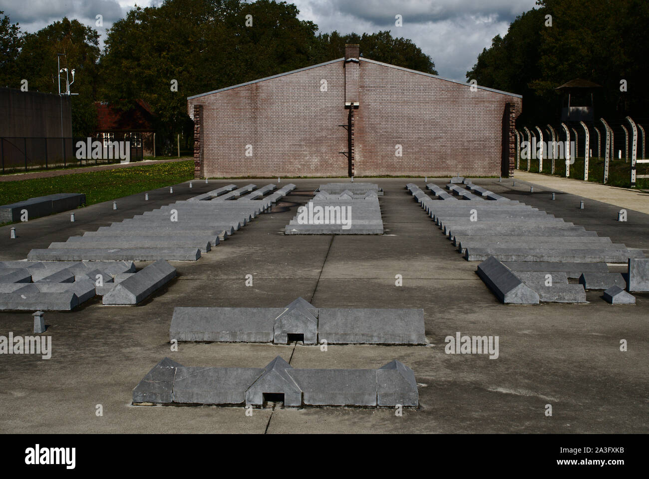 Model of camp. Camp Vught National Monument. Netherlands Stock Photo ...