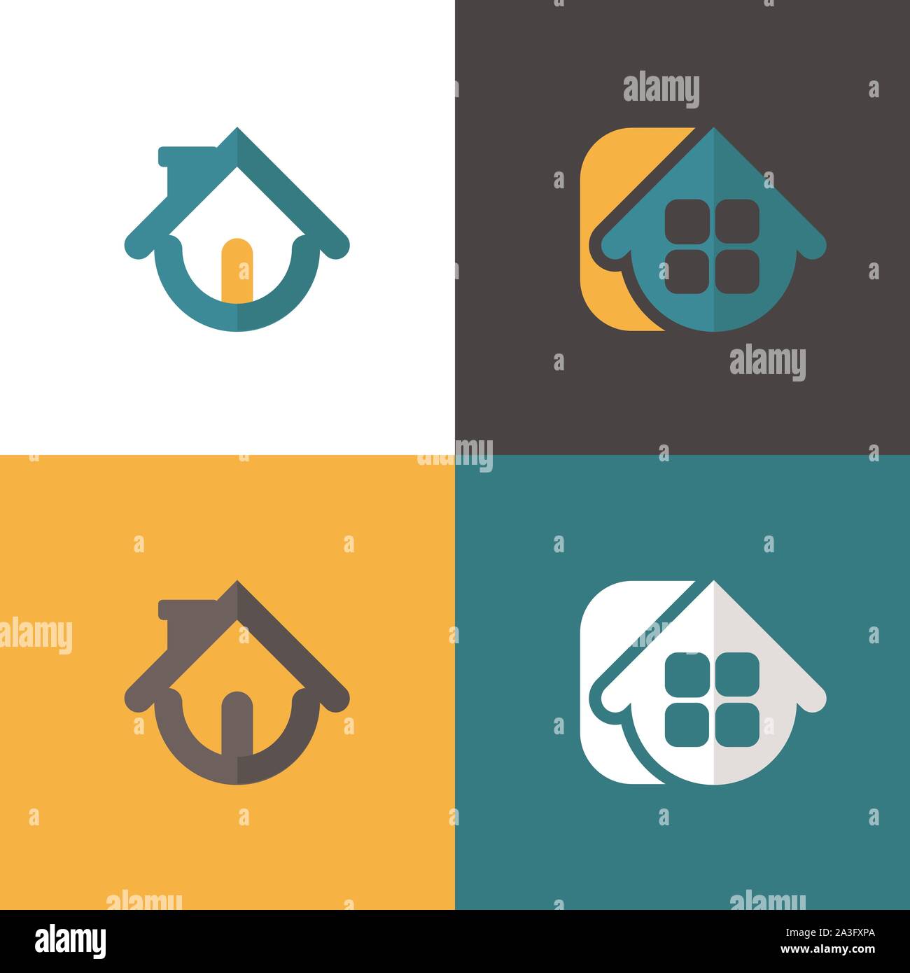 set Home design elements for website or app. Vector eps10 Stock Vector ...