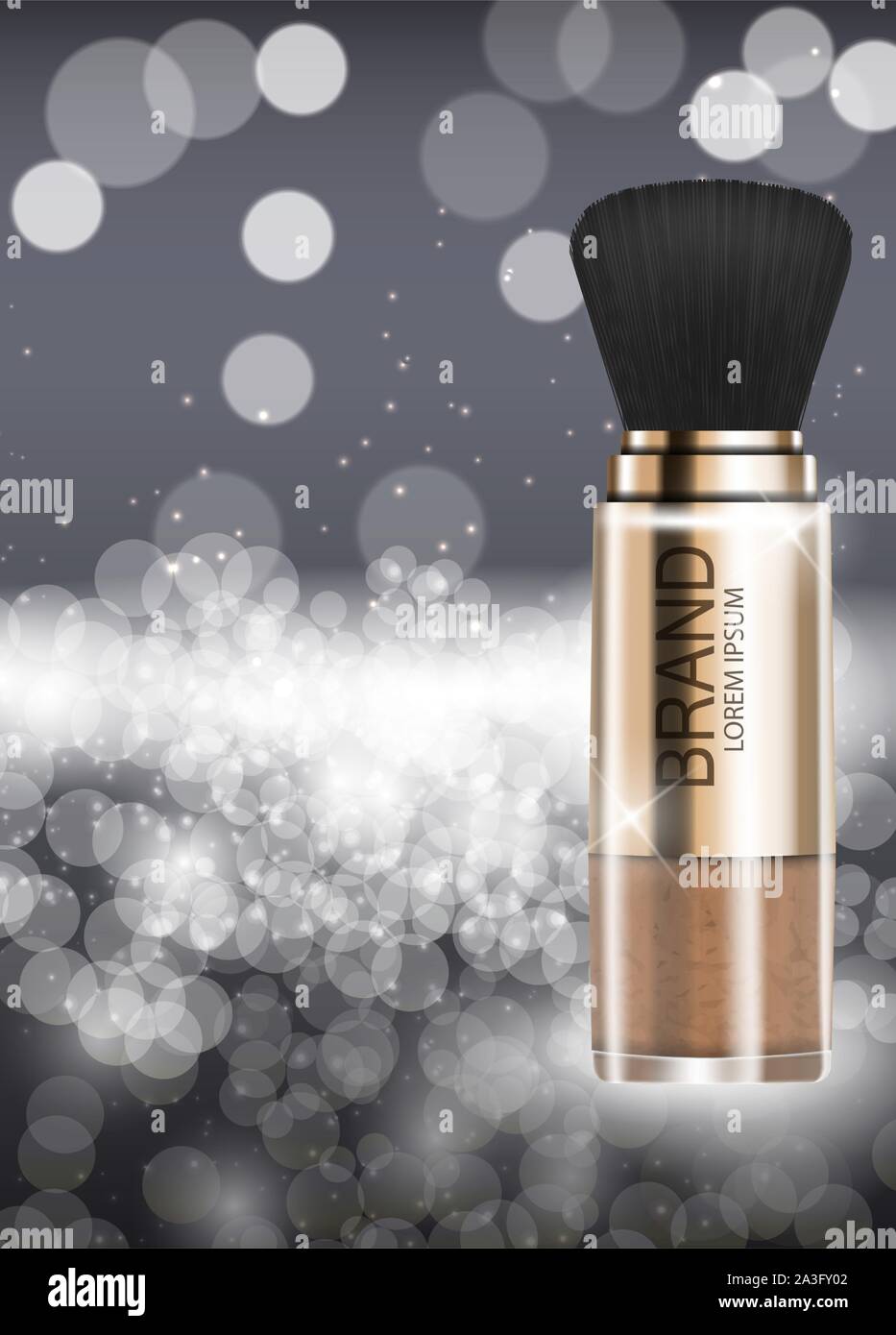 Design Cosmetics Product Powder Template for Ads or Magazine Background ...