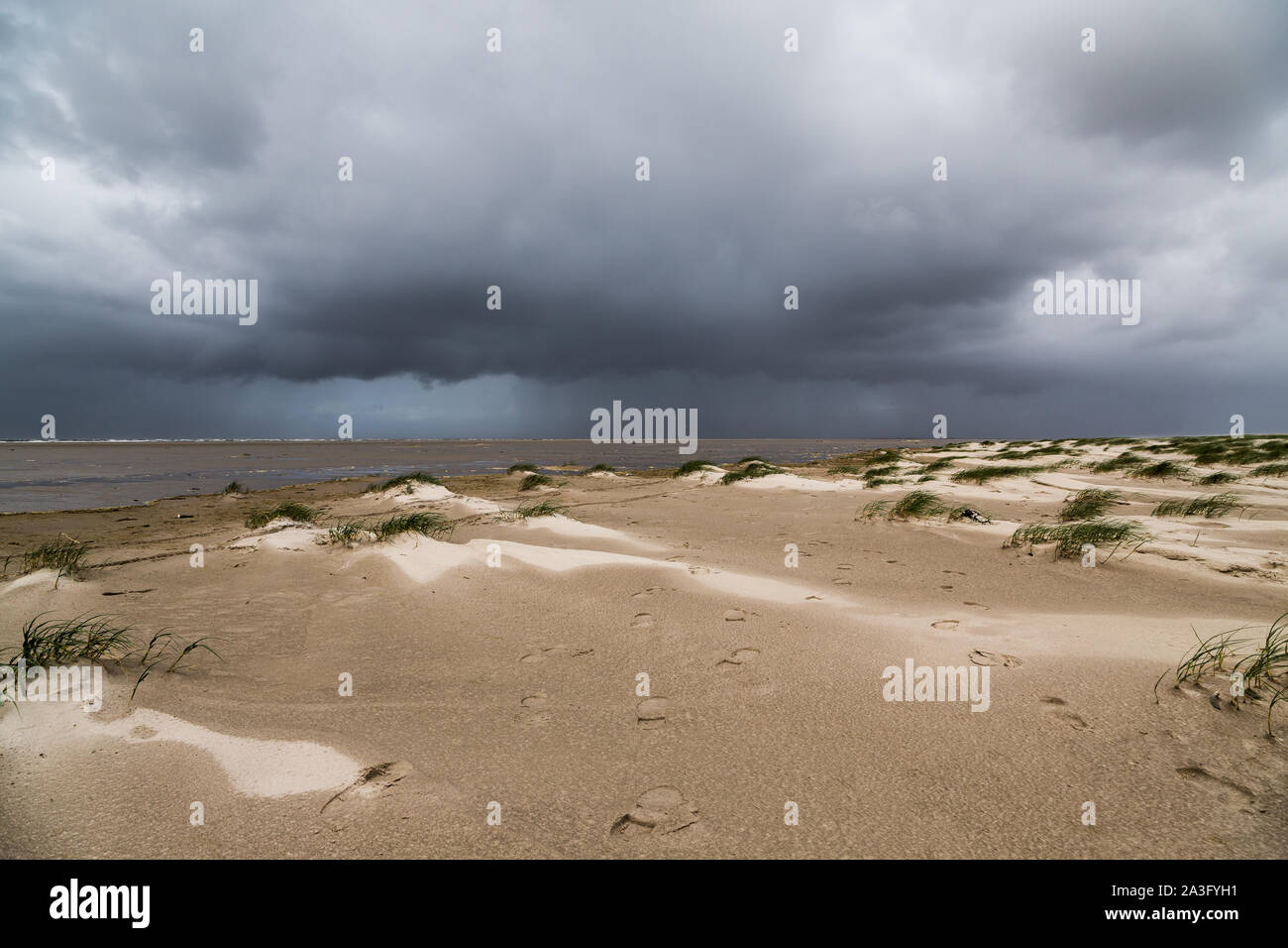 severe weather on north sea coast Stock Photo - Alamy