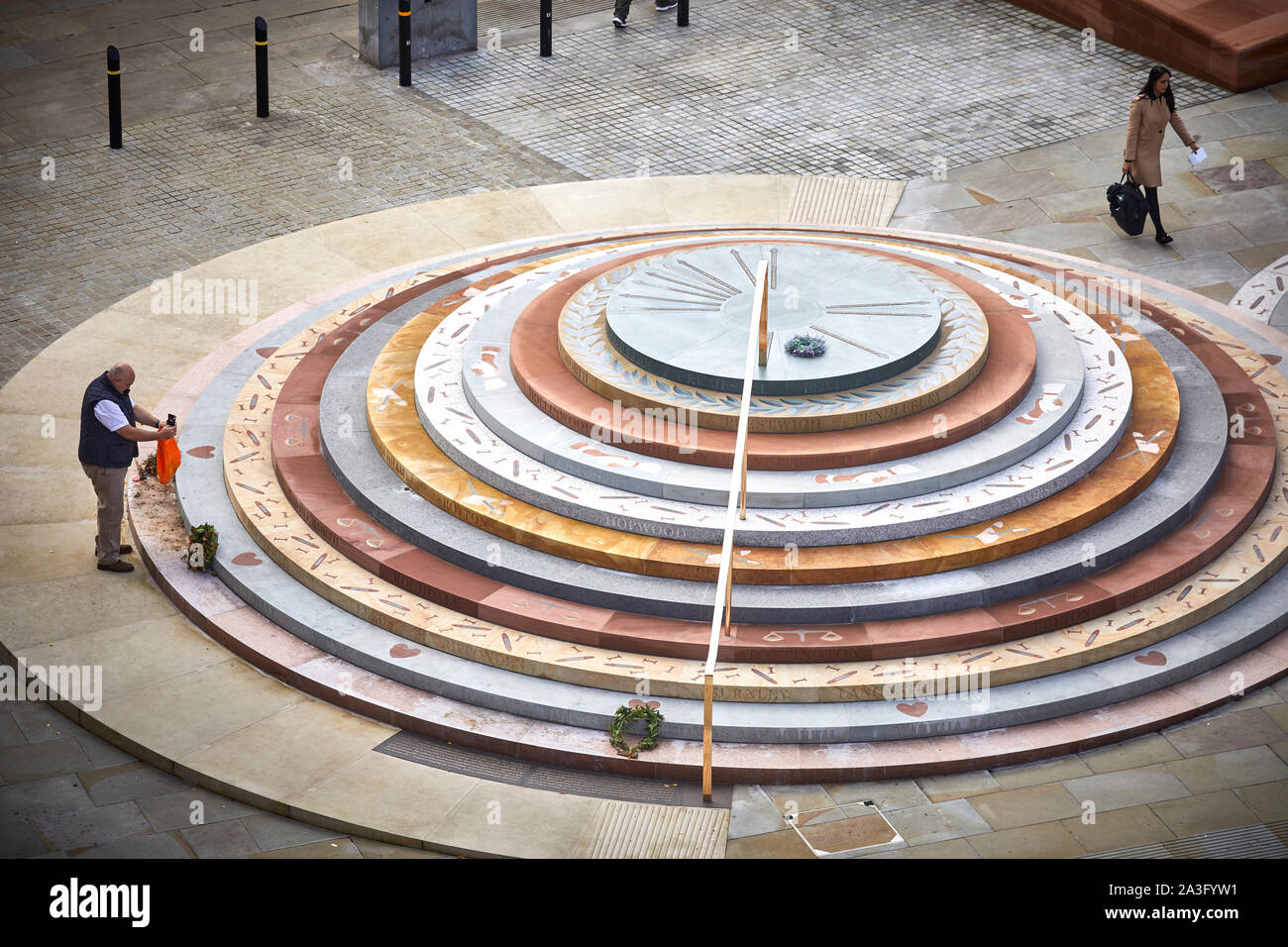 Manchester Central Convention Complex with memorial to the Peterloo ...