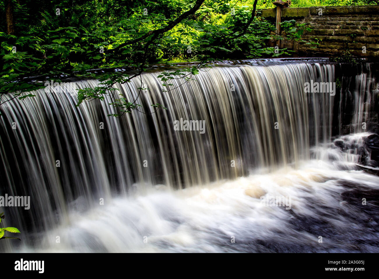 Waterfall at Magdale, Honley Stock Photo - Alamy