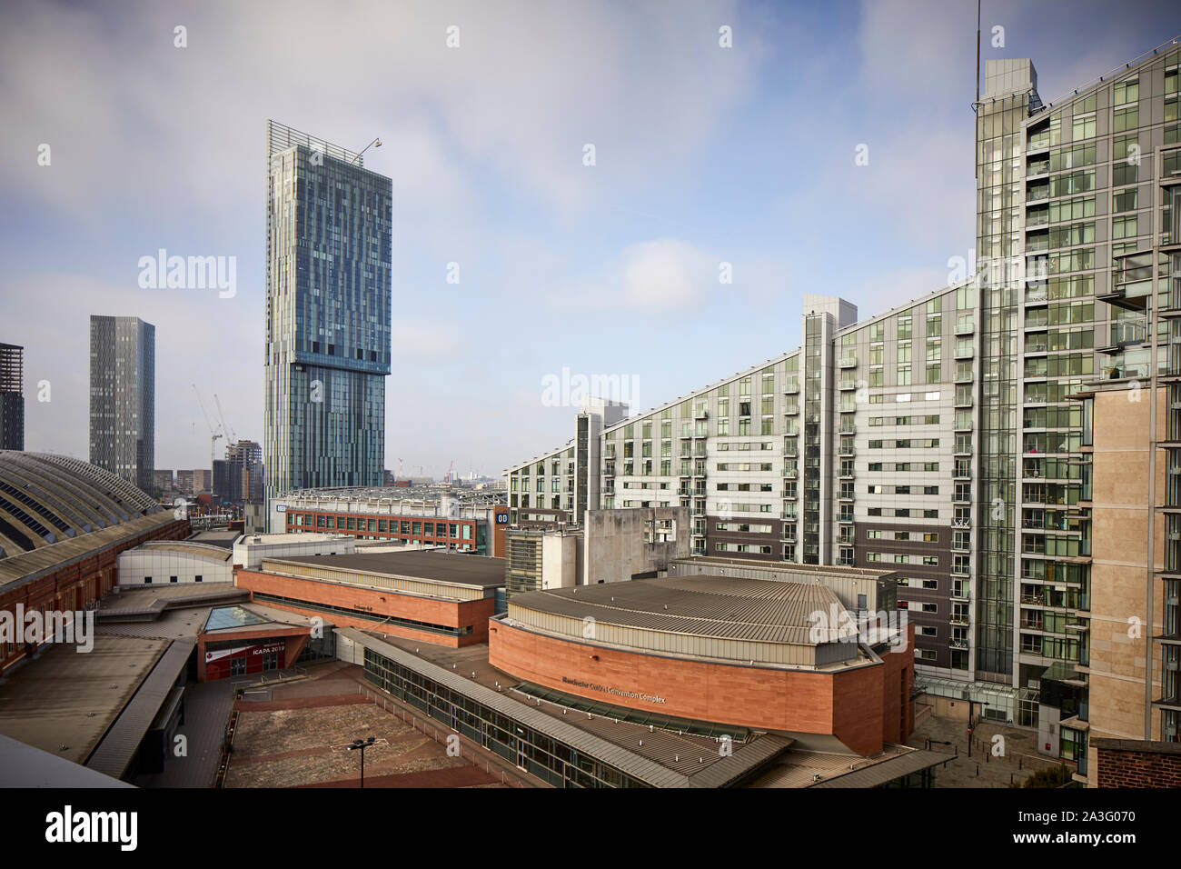 Manchester Central Convention Complex with Beetham Tower Stock Photo ...