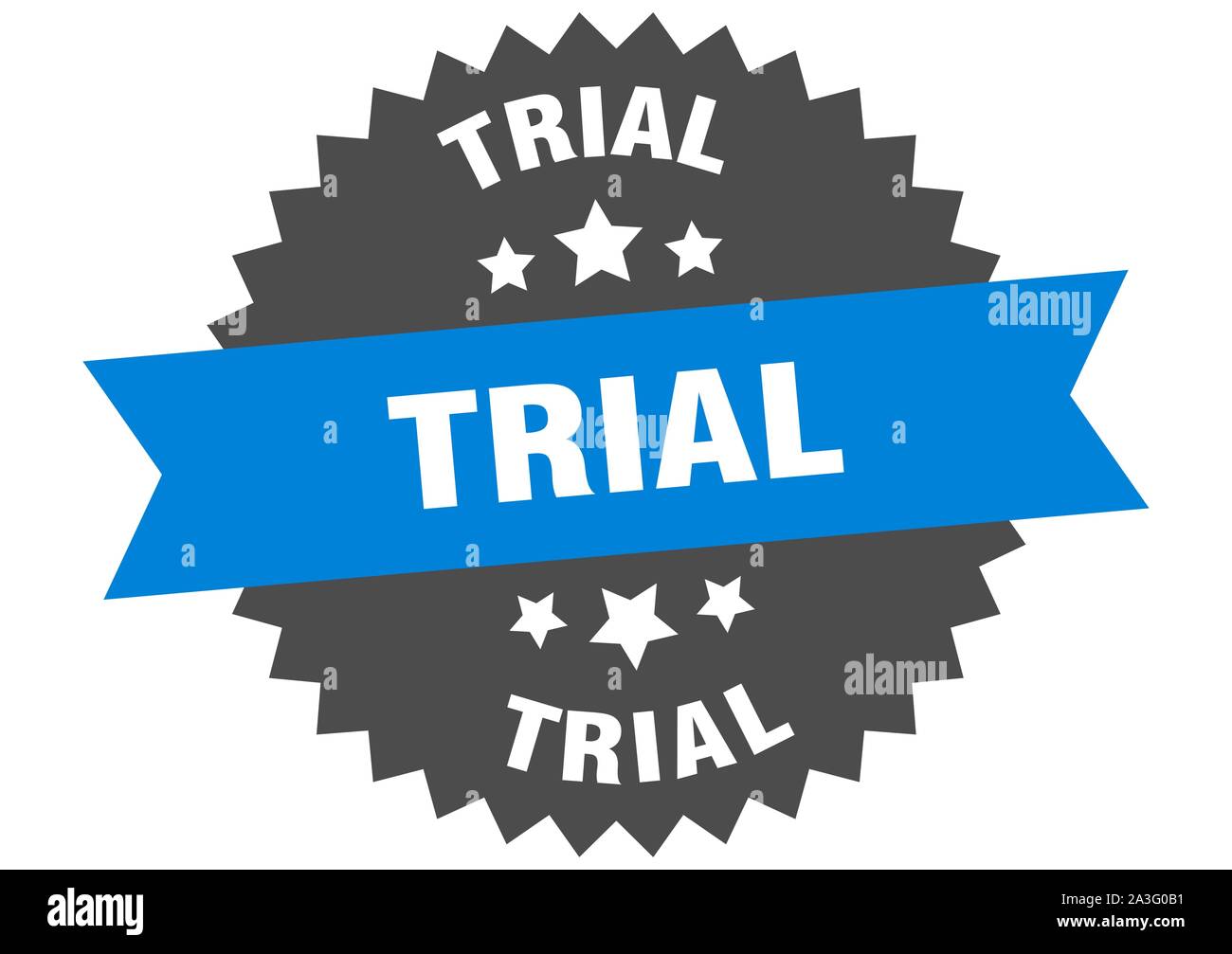 trial sign. trial blue-black circular band label Stock Vector Image ...