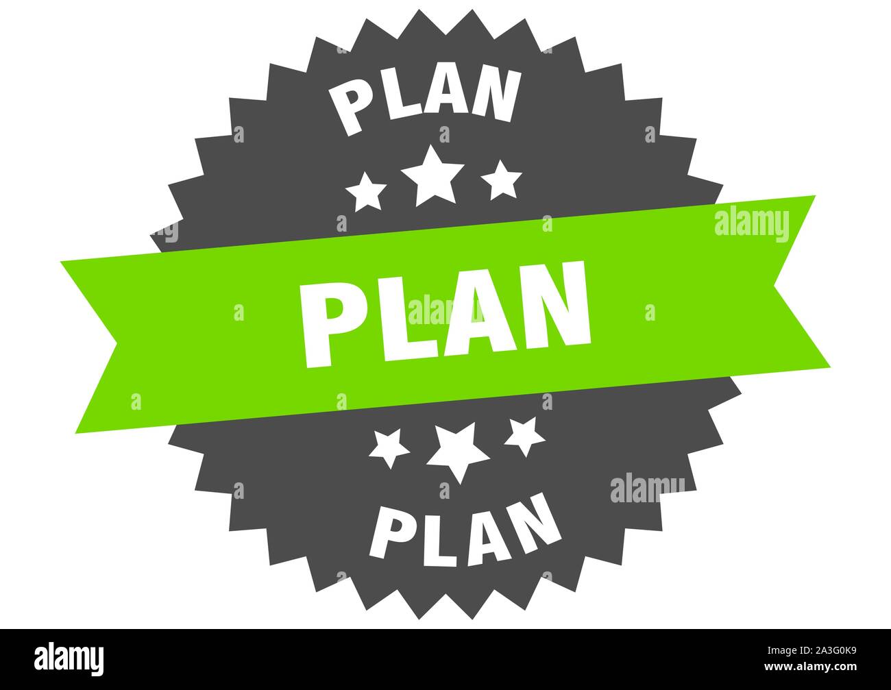 plan sign. plan green-black circular band label Stock Vector Image ...