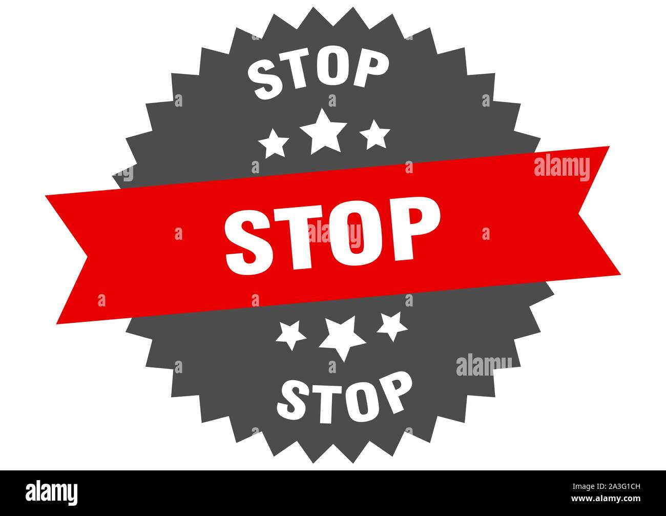 stop sign. stop red-black circular band label Stock Vector Image & Art ...