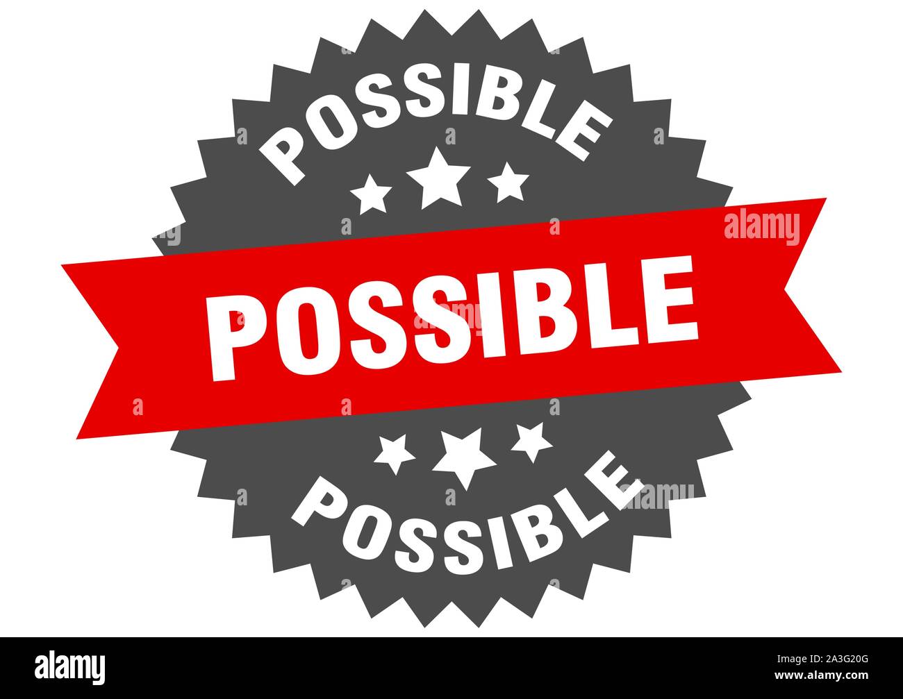 possible sign. possible red-black circular band label Stock Vector ...