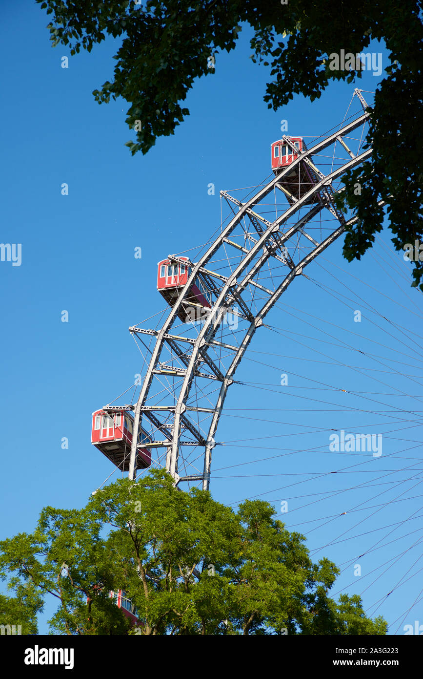 Ferris wheel of Vienna Prater Park named as Wurstelprater Stock Photo ...
