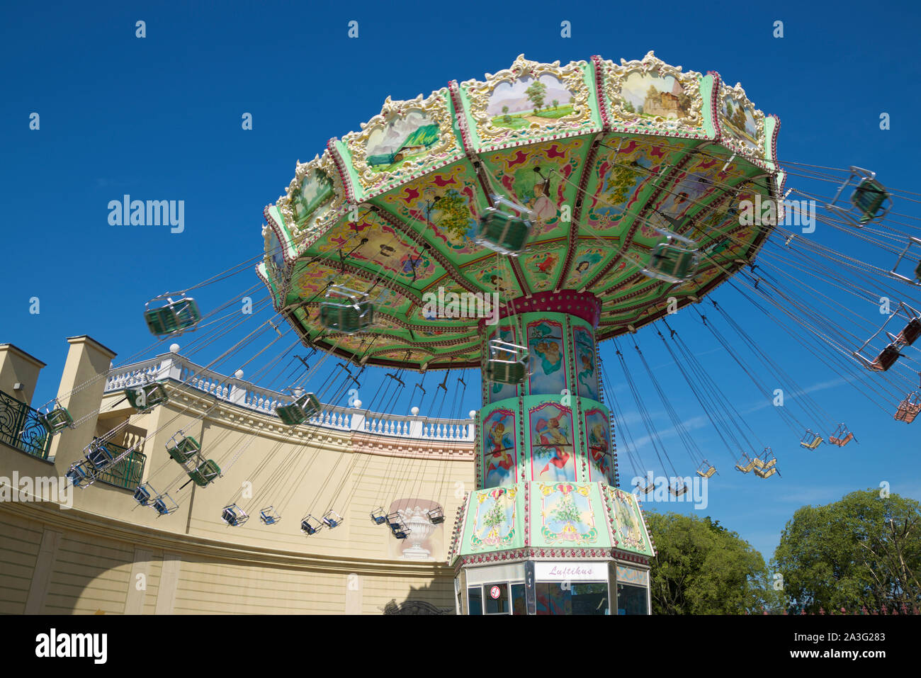 Vienna, Austria - June 26, 2019: Carousel spinning at the Prater ...