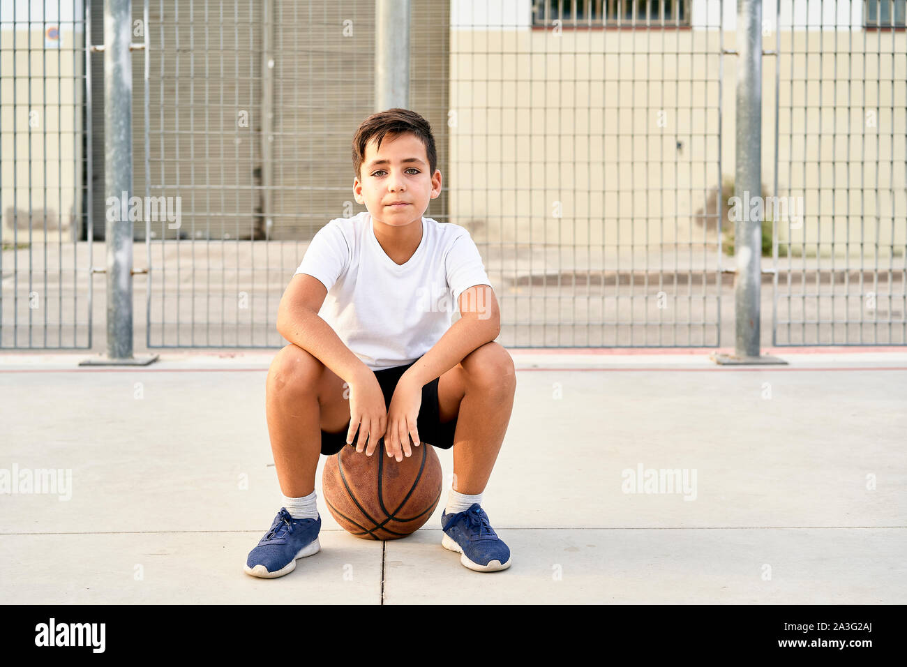 Kids Playing Basketball Outside High Resolution Stock Photography and ...