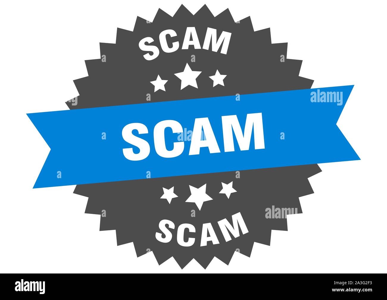 scam sign. scam blue-black circular band label Stock Vector Image & Art ...