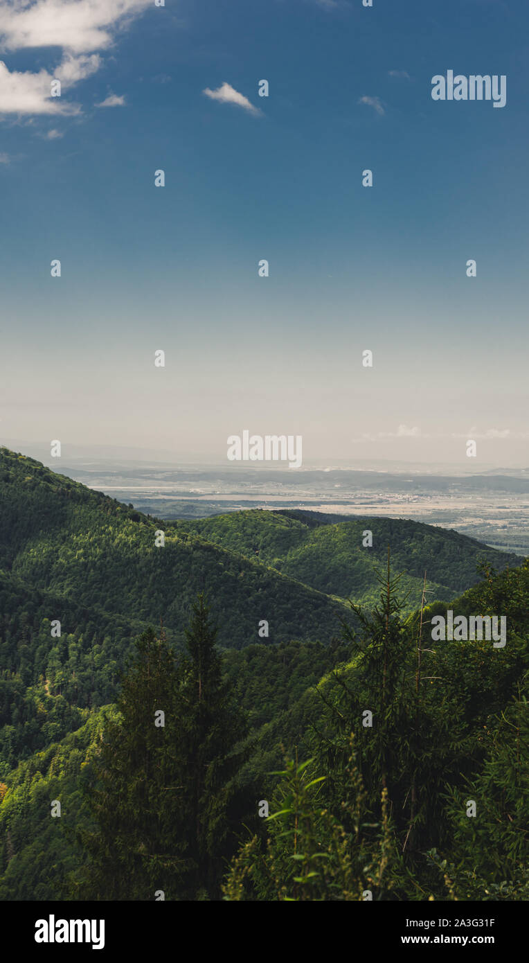 Scenic panorama in the Carpathian mountains, on Transfagarasan pass ...
