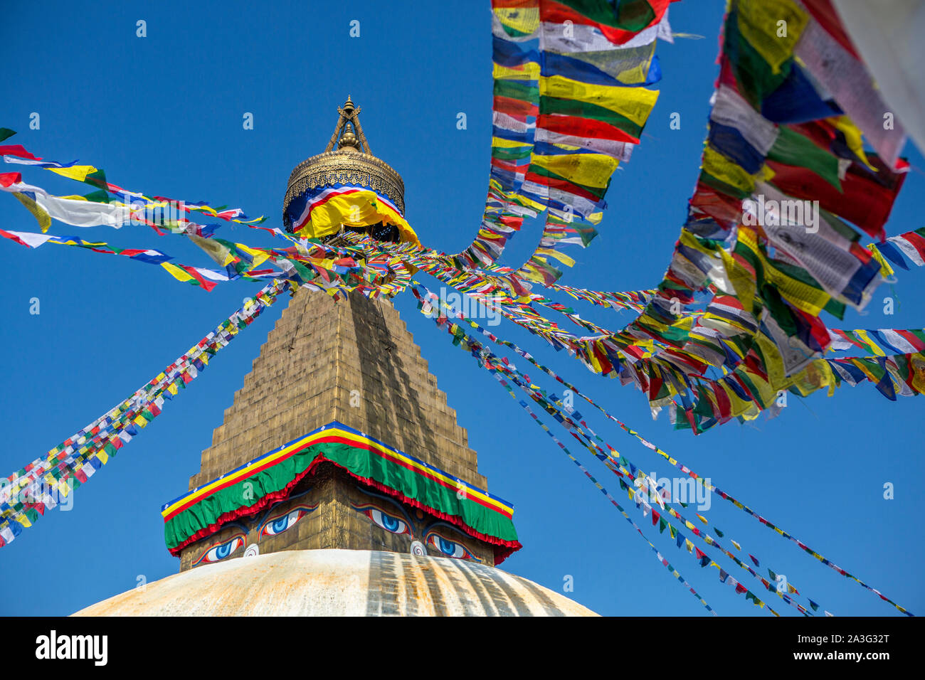 Boudhanath Stupa, an iconic Buddhist site in Kathmandu, Nepal Stock ...