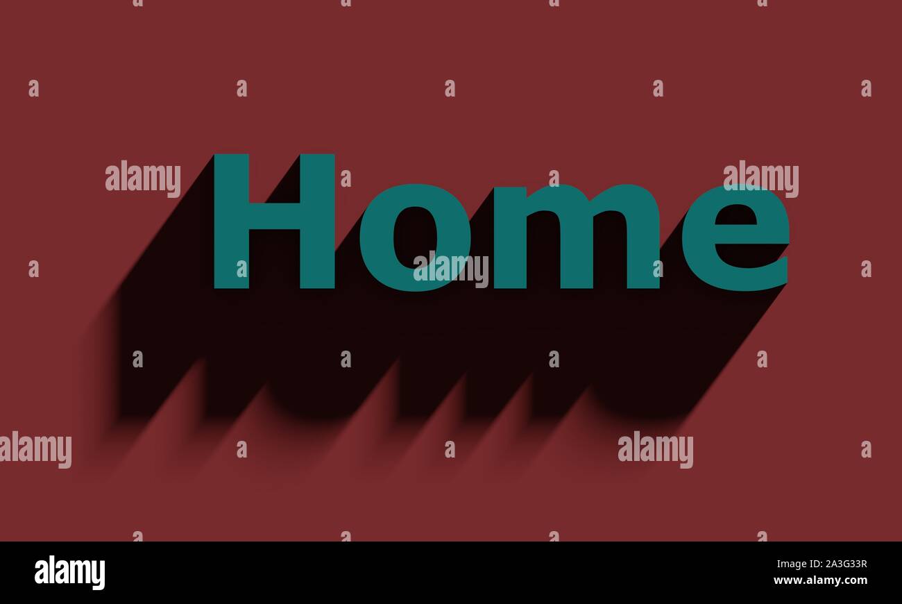 Home text infront of red background Stock Photo - Alamy
