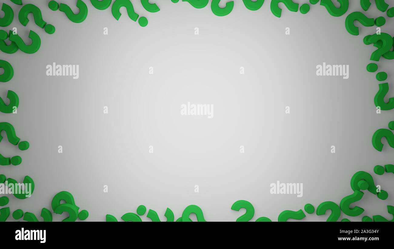 Green question mark-frame Stock Photo - Alamy