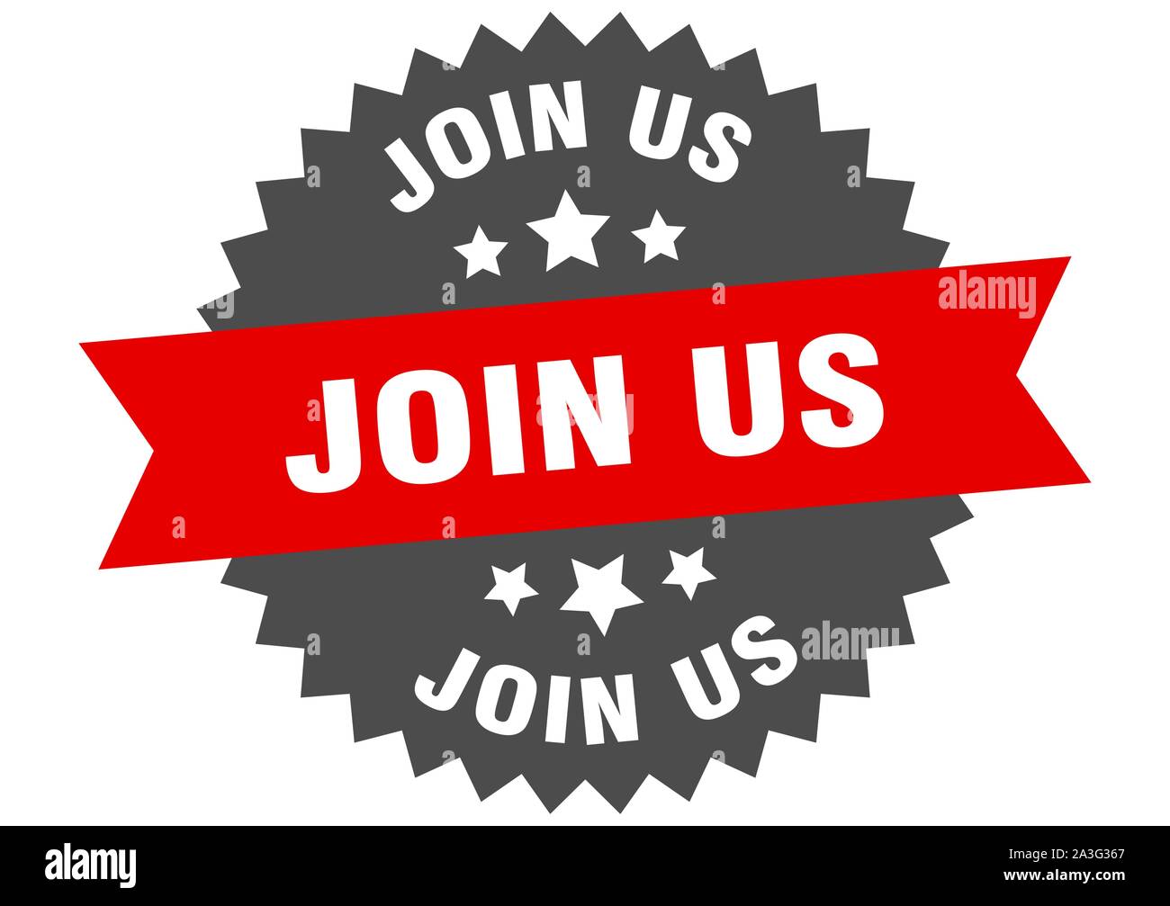 Join us round red Stock Vector Images - Alamy