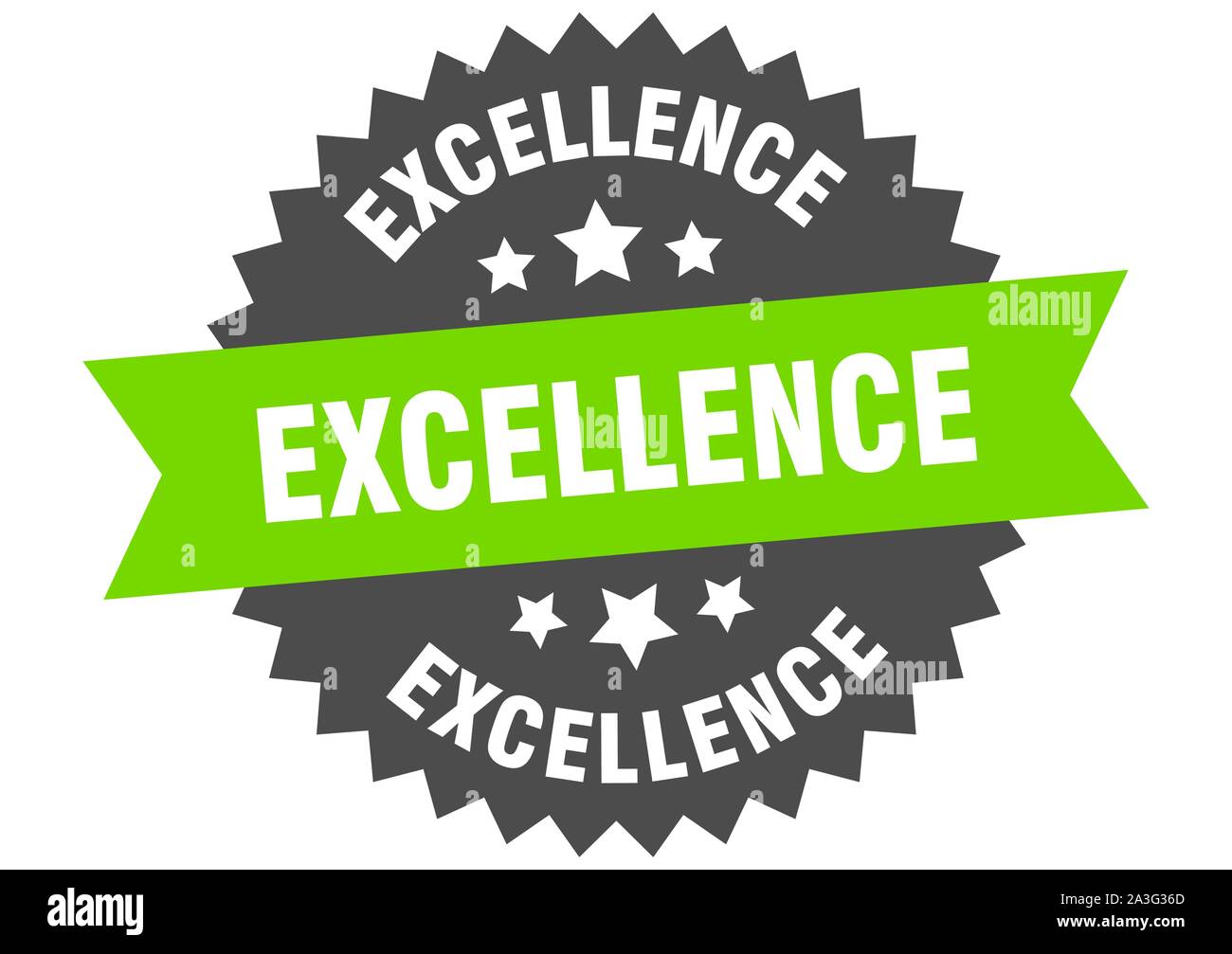 excellence sign. excellence green-black circular band label Stock ...