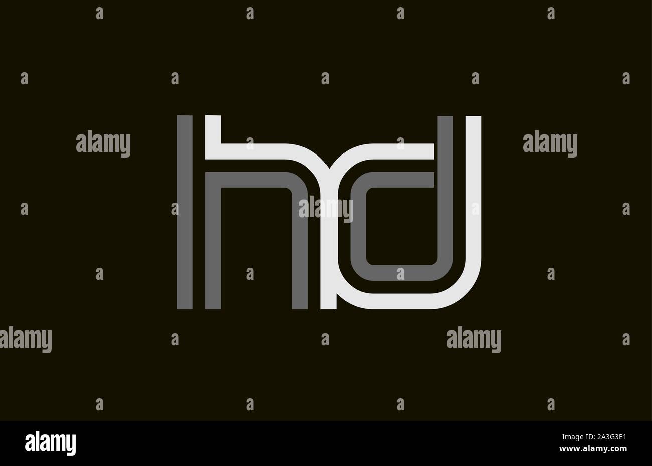 H d letter Stock Vector Images - Alamy