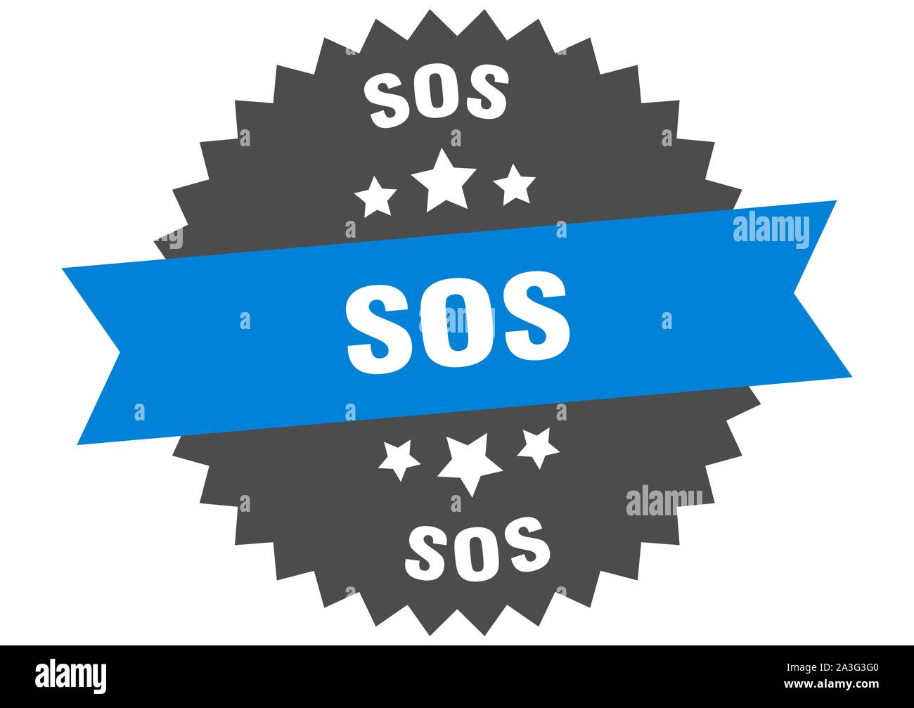 sos sign. sos blue-black circular band label Stock Vector Image & Art ...