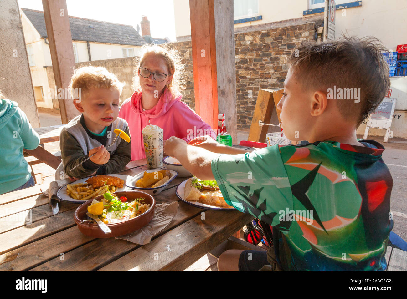 The Cove pub at Hope Cove, Devon , England, United Kingdom Stock Photo ...