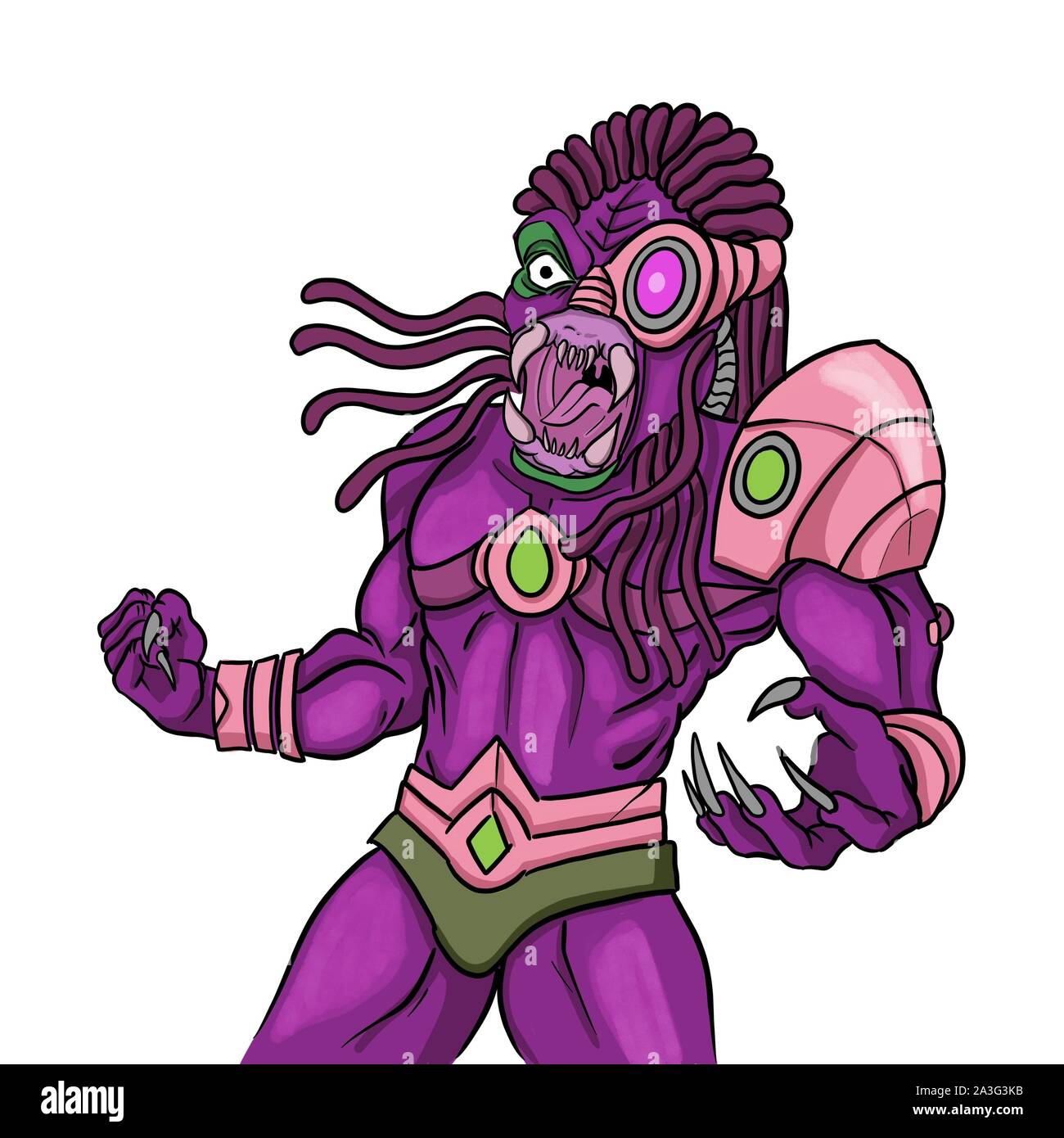 Cartoon Alien Monster Man High Resolution Stock Photography and Images ...