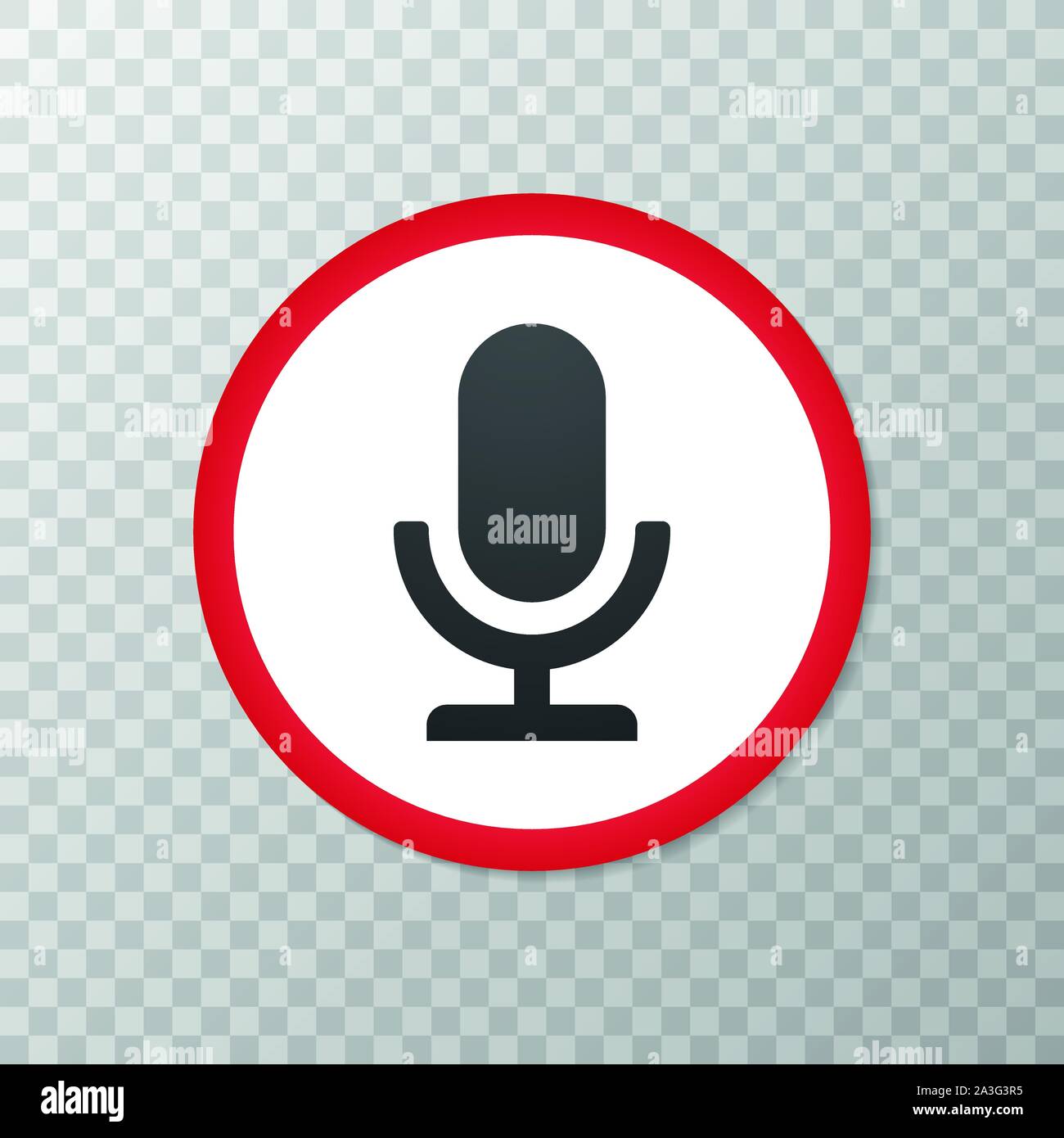 Microphone isolated red Stock Vector Images - Alamy