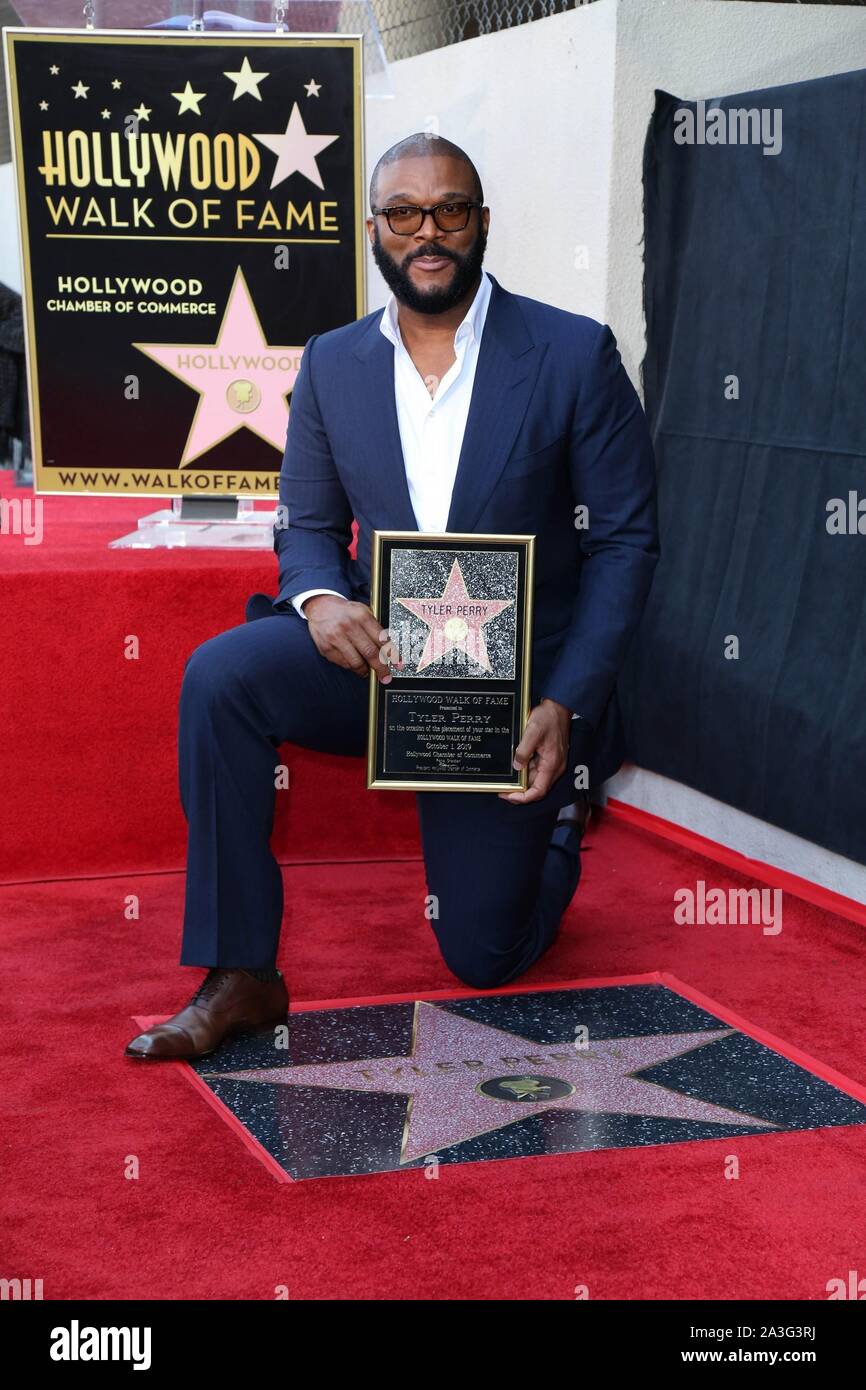 Tyler Perry at the induction ceremony for Star on the Hollywood Walk of ...