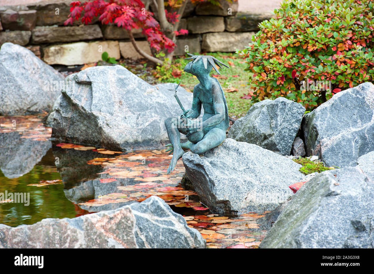 SAINT PETERSBURG , RUSSIA- October 5, 2019: sculpture of Kappa ...
