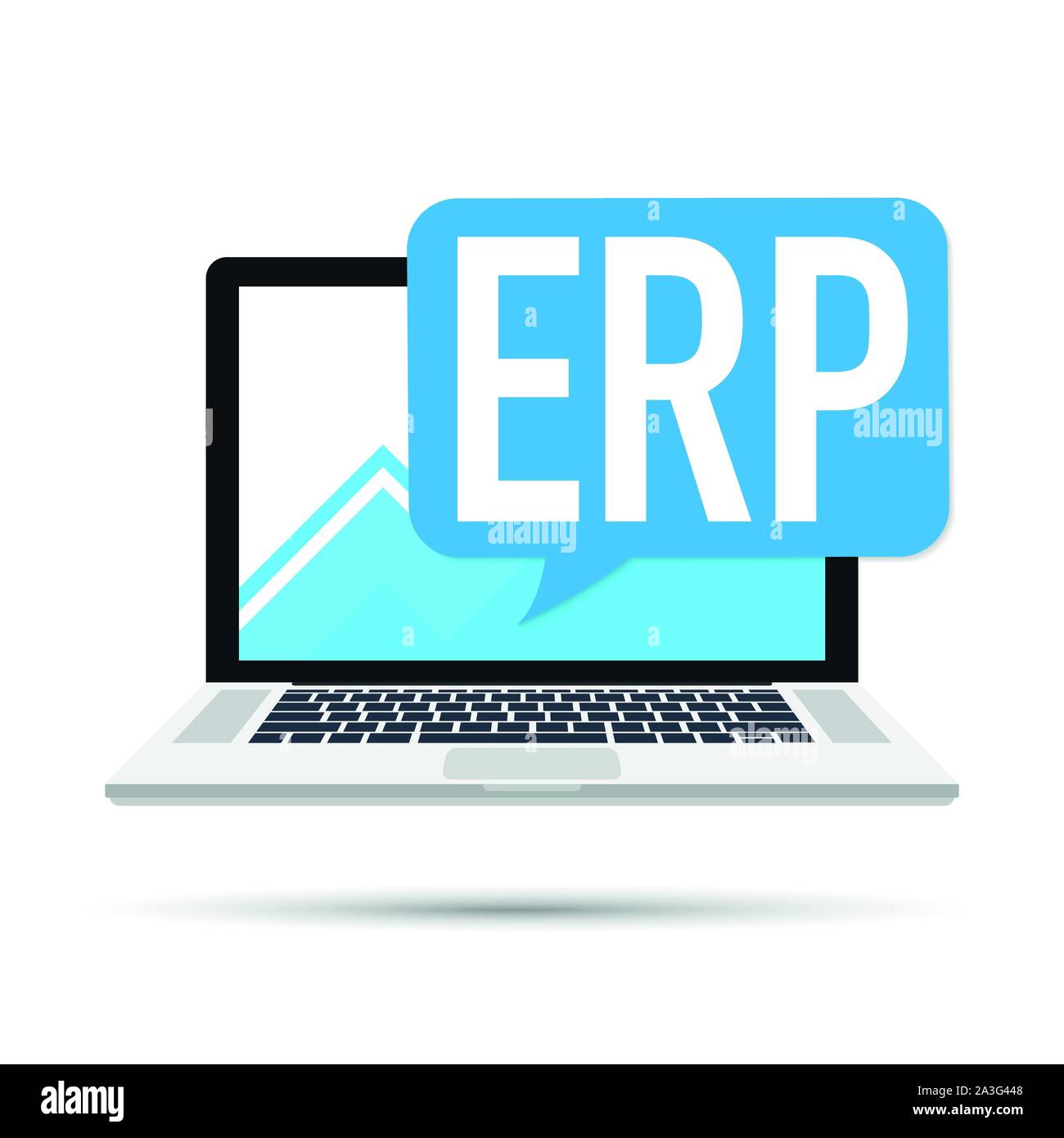 ERP software, enterprise resource planning vector stock illustration ...