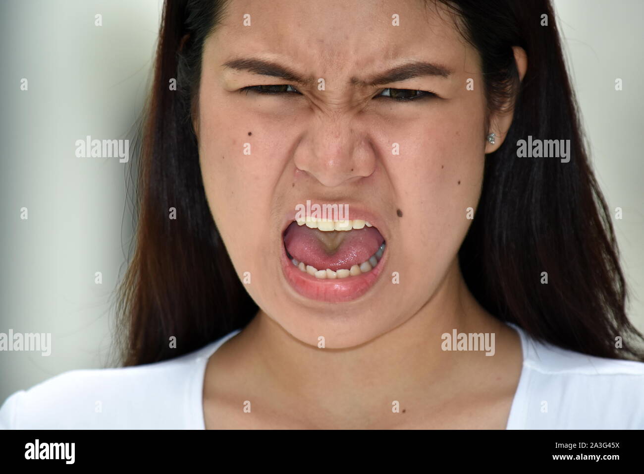 An Attractive Female And Anger Stock Photo - Alamy