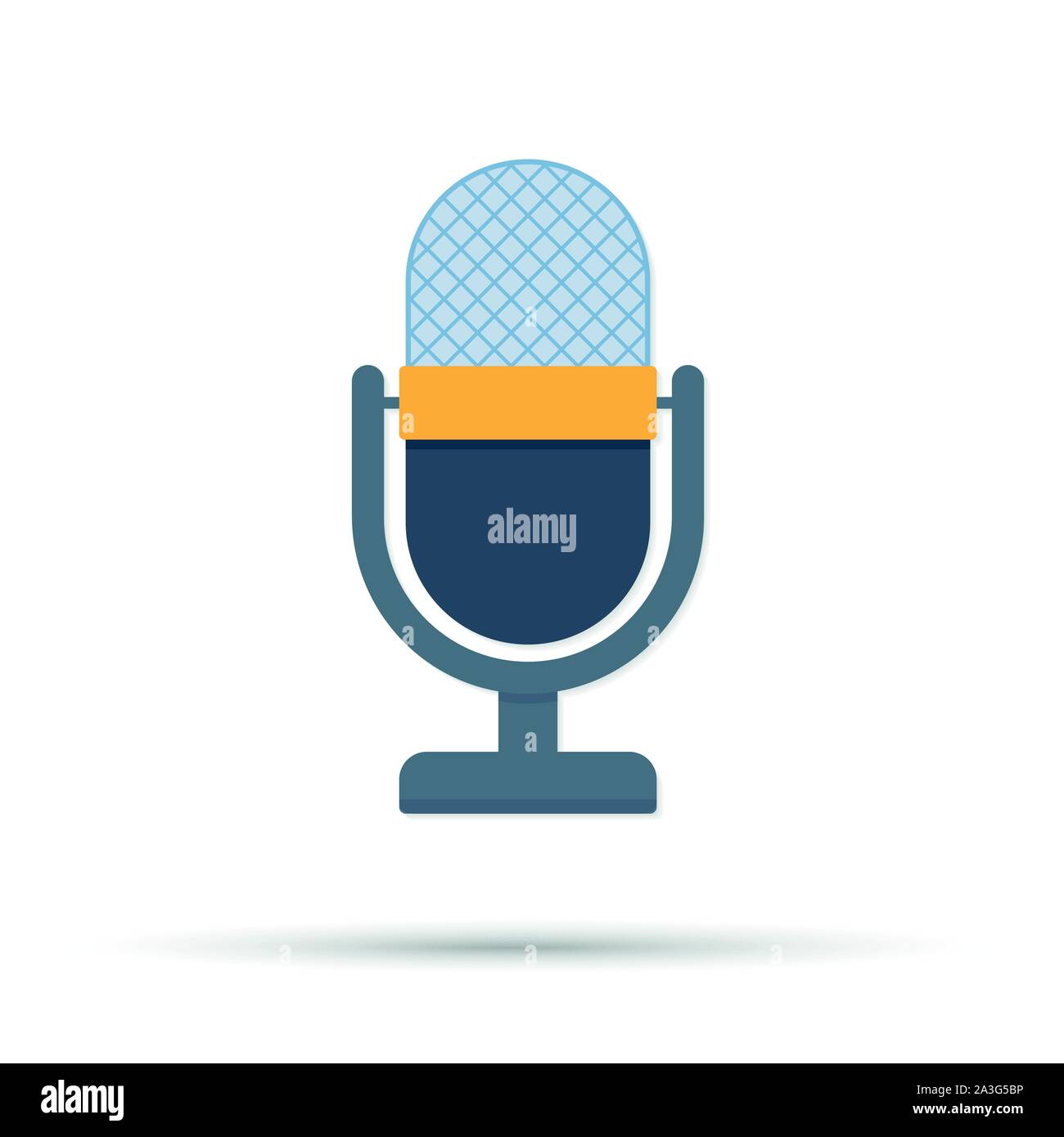 Professional studio microphone. Sound recording equipment concept ...