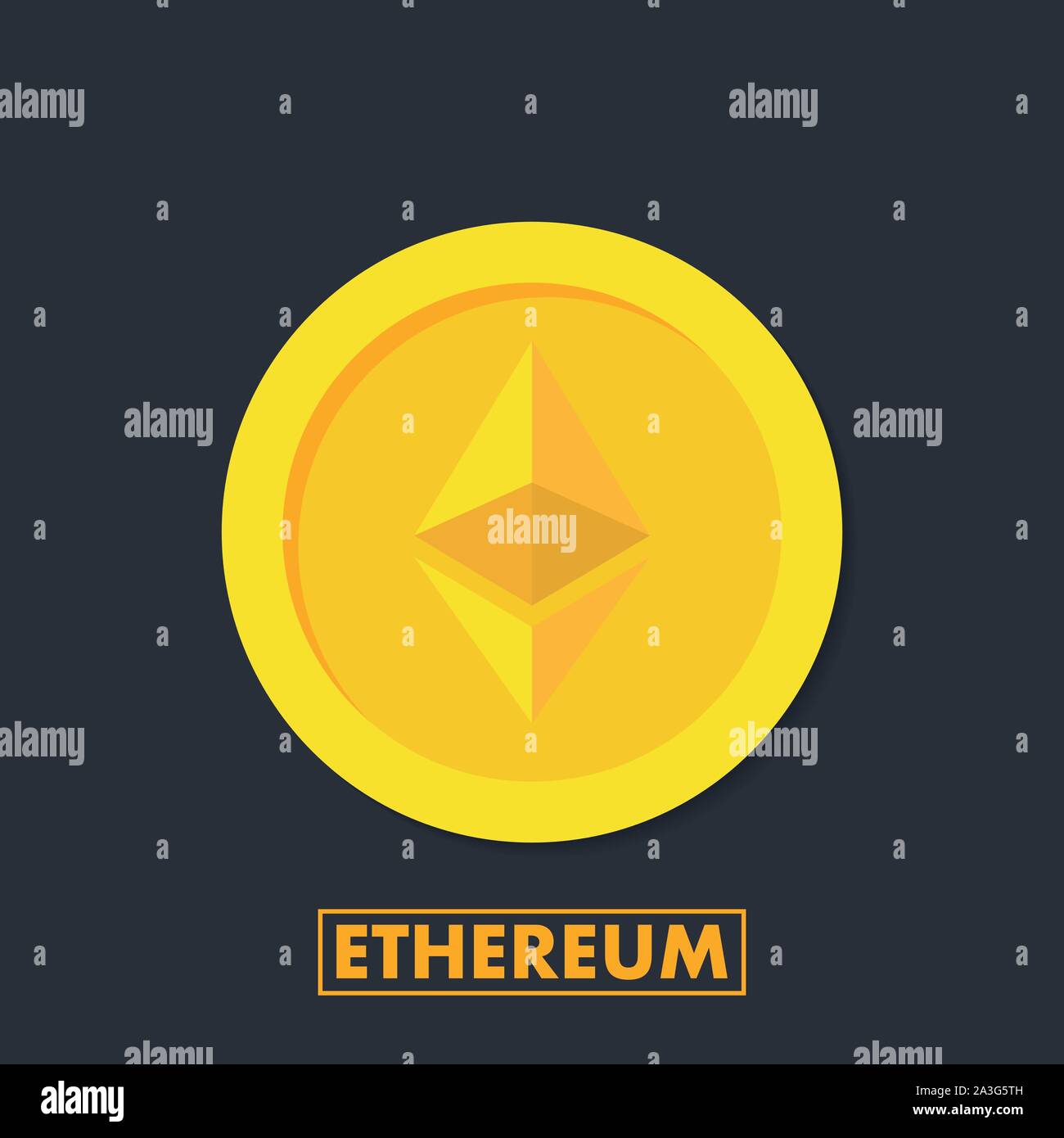 Ethereum (ETH) crypto currency icon for apps and websites. Ethereum ...