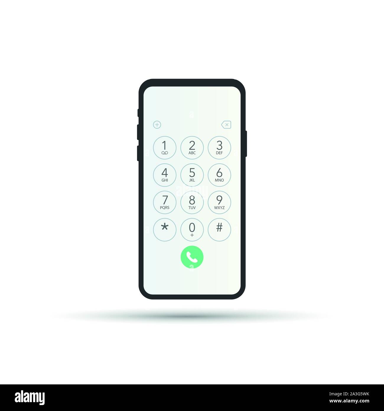 Keypad for on smartphone screen. Application Interface on mobile phone ...