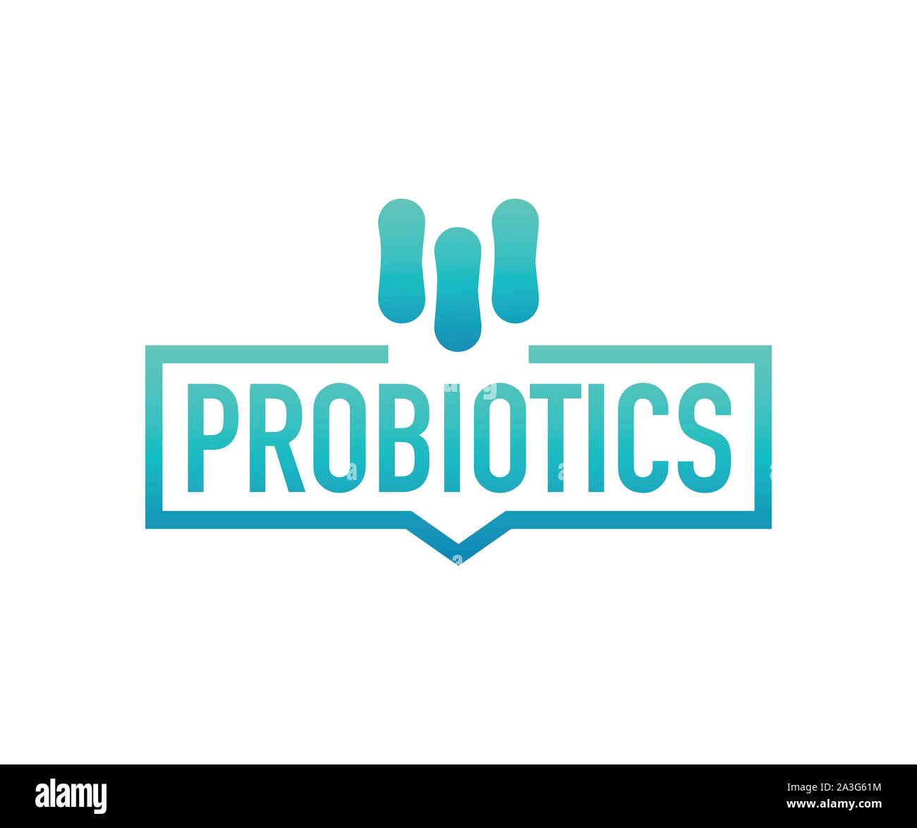 Probiotics. Badge, label, icon, stamp, logo. Vector stock illustration ...