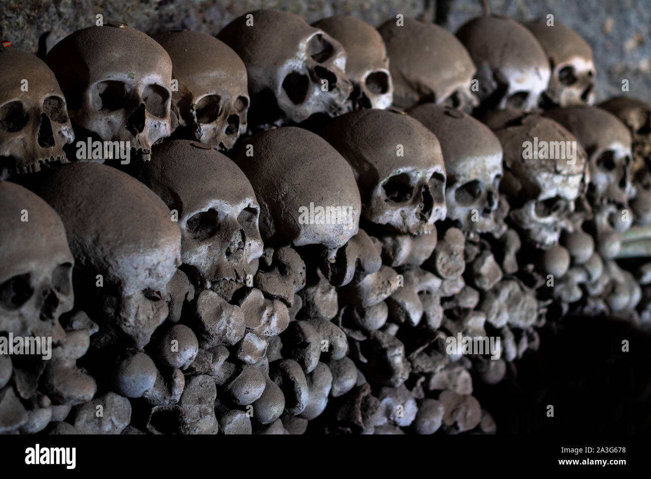 Skulls in Crypt Stock Photo - Alamy
