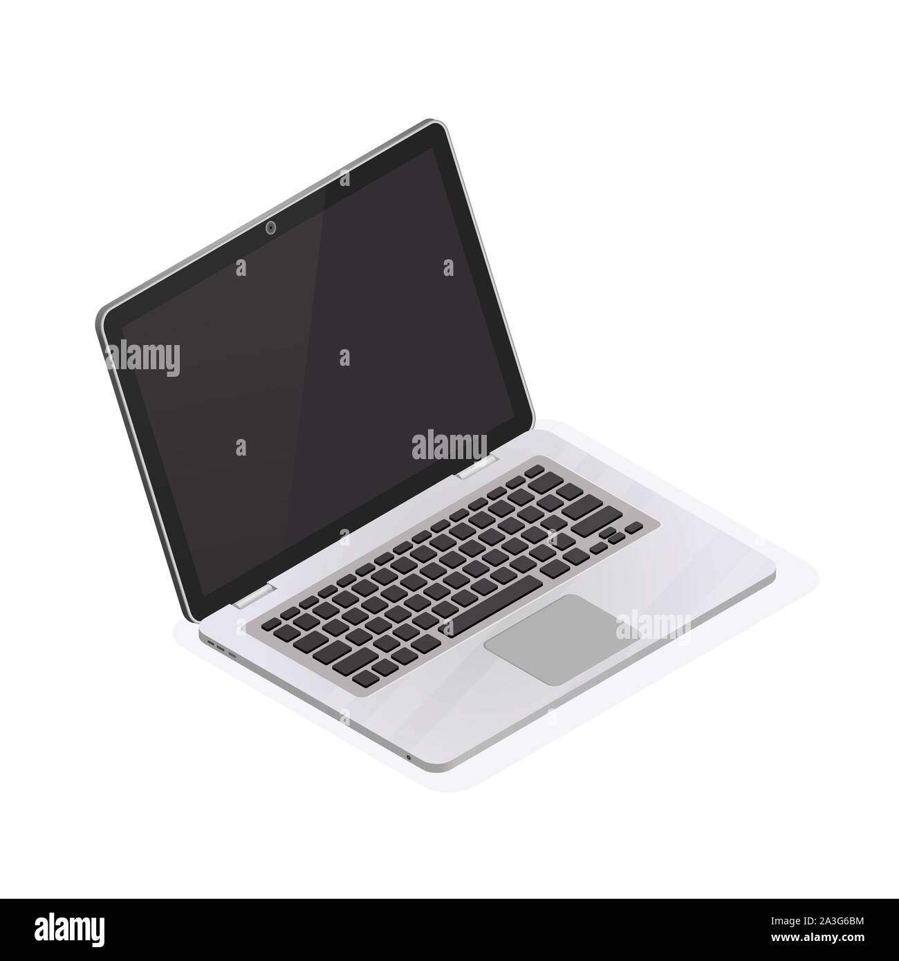 Vector isometric laptop isolated on a white background. Detailed ...