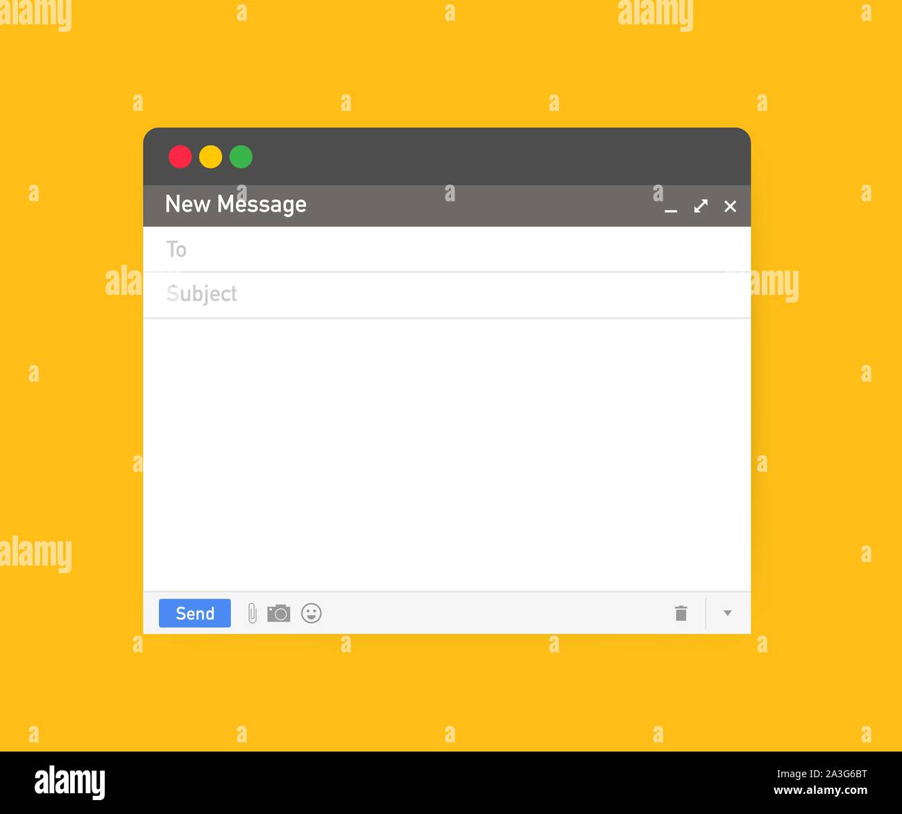 Email template. Blank e-mail browser window. Mail message web page vector frame. Vector stock ...
